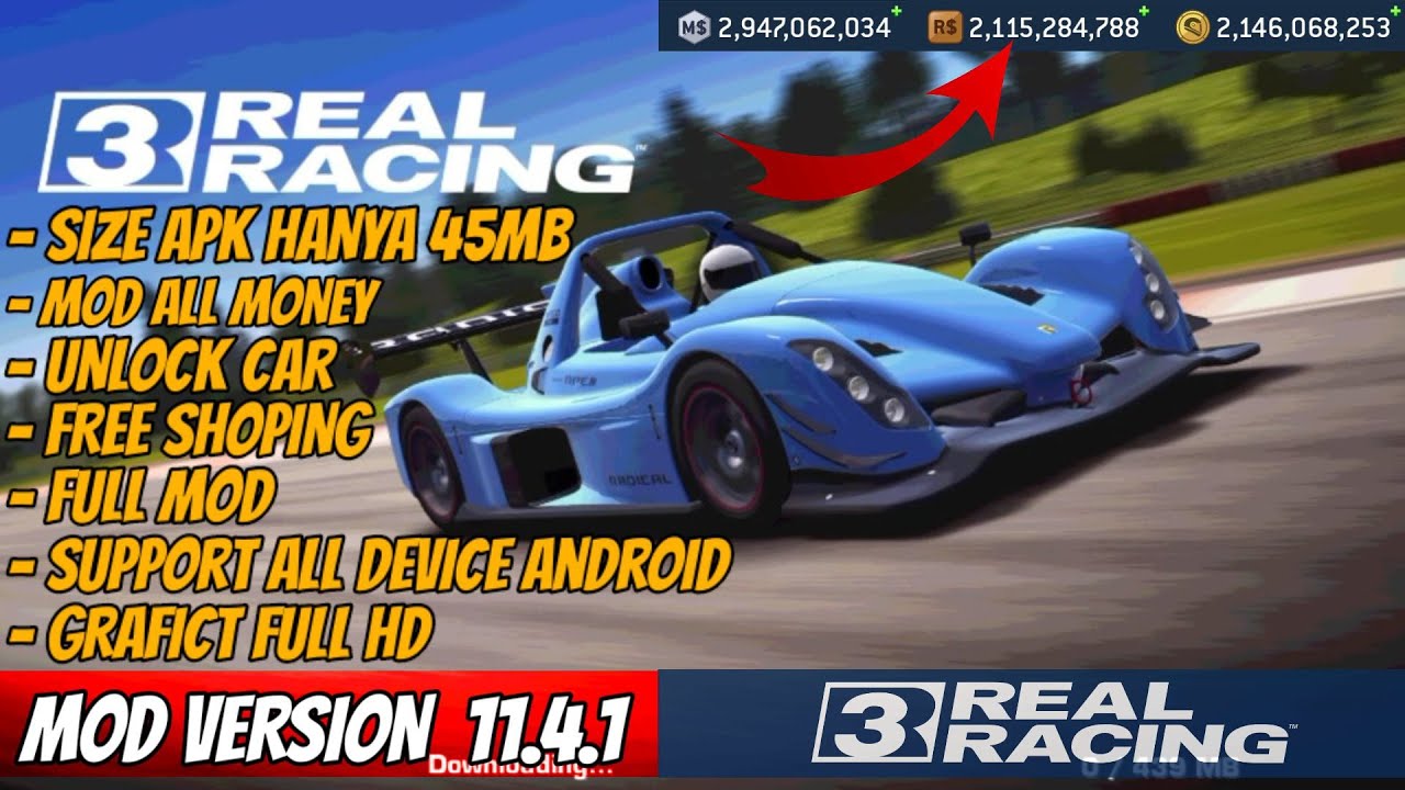 NEW UPDATE!! REAL RACING 3 MOD TERBARU VERSI 11.4.1 - YouTube