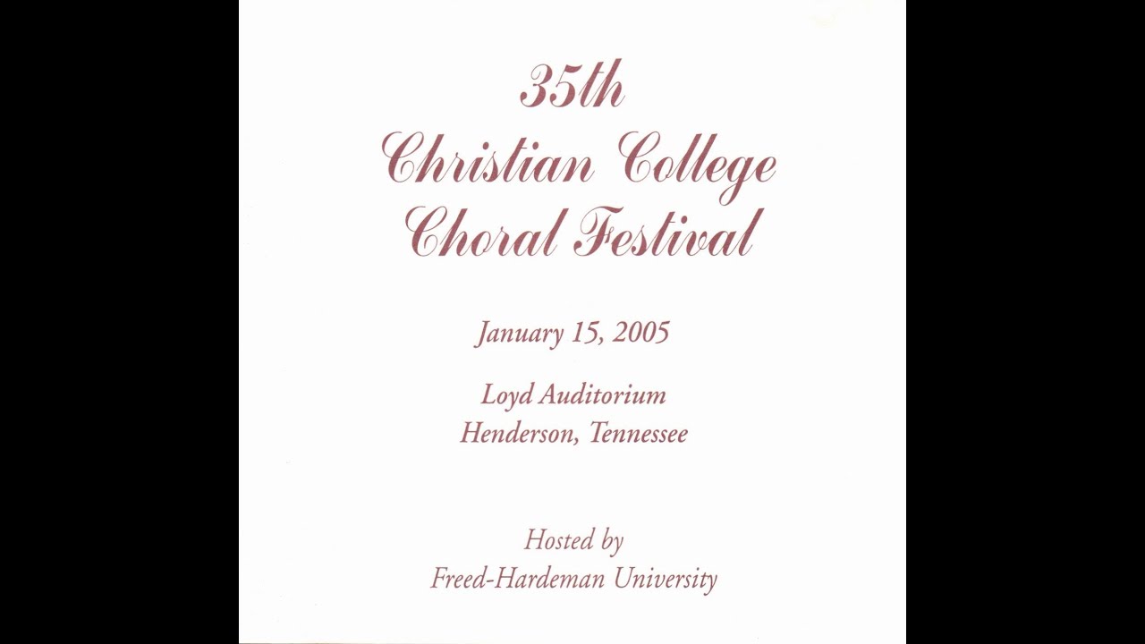 Harding University Concert Choir - Praise The Name Of The Lord (All ...