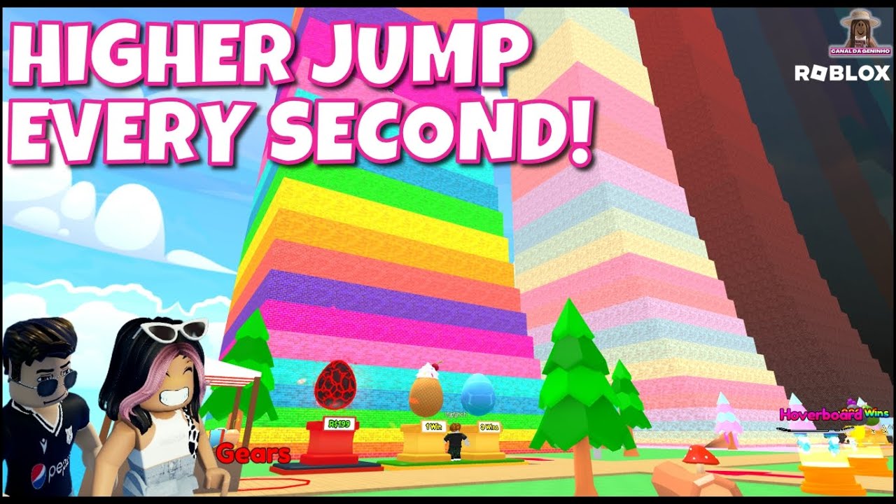 Higher Jump Every Second! A Cada Segundo Pulamos Mais Alto! [Roblox ...