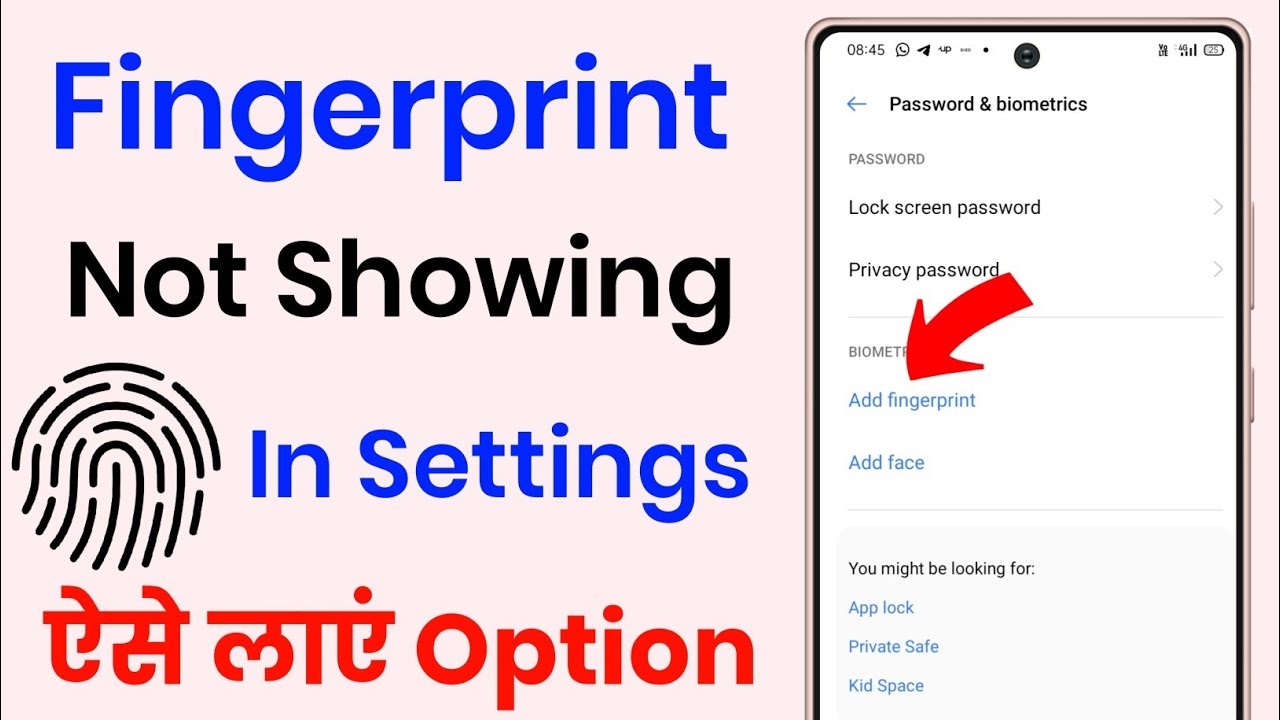 Fingerprint Not Showing In Settings Fingerprint Option Missing Fingerprint Not Showing In Settings Fingerprint Option Missing