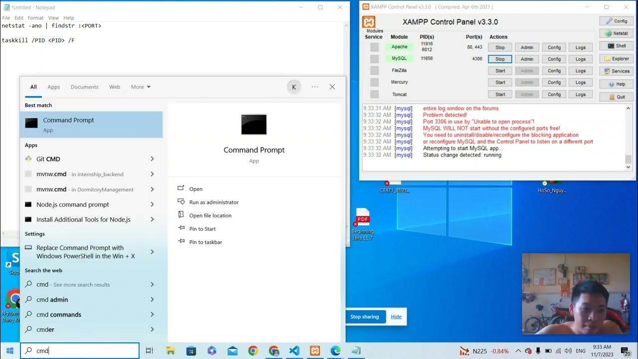 Lỗi Xampp cổng MySQL đã được sử dụng - "Port 3306 in Use" XAMPP Error ...