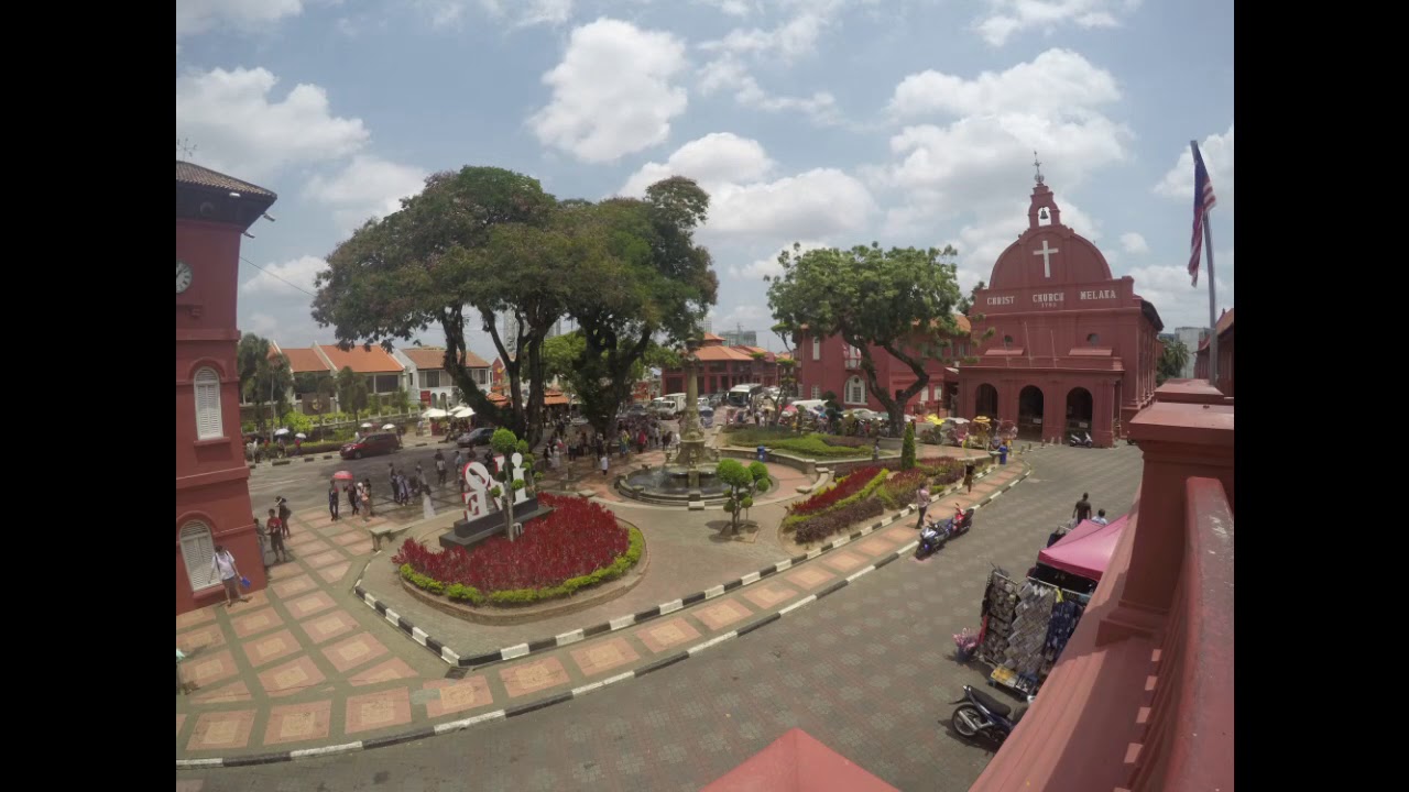 Daytime time-lapse of Red Square (Dutch Square) in Malacca - YouTube