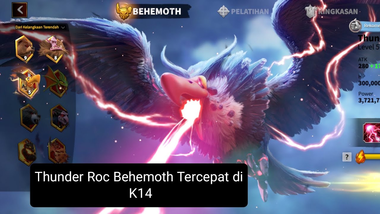 Thunder ROC behemoth MPVB K14 di game Call Of Dragons - YouTube