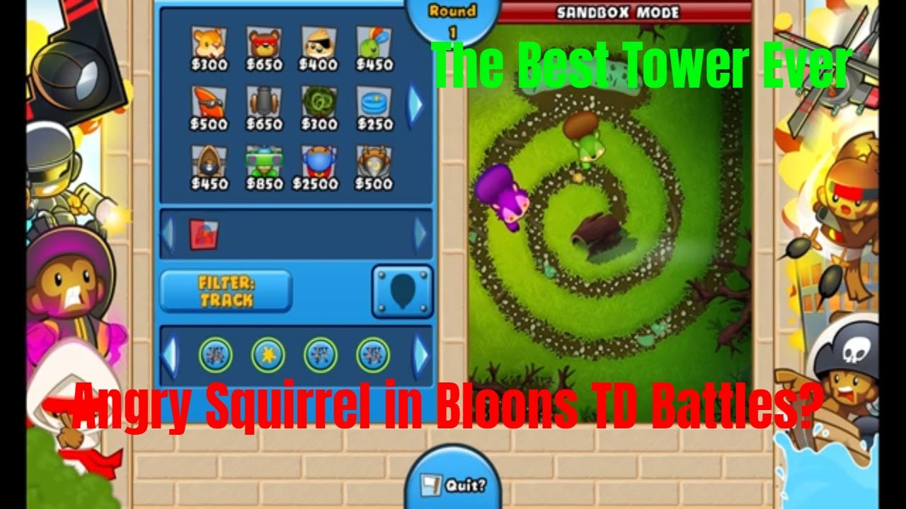 Bloons TD Battles Modded Tower Showcase: Angry Squirrel - YouTube