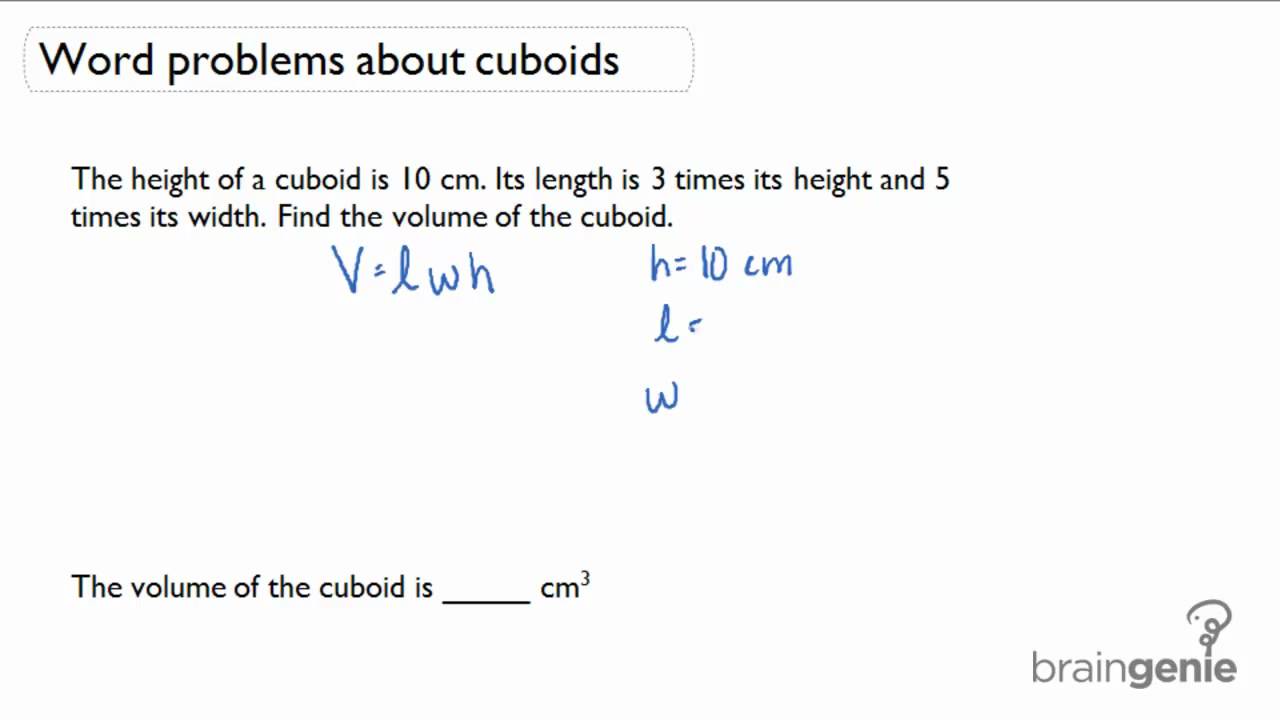 4 2 2 Word Problems About The Volume Of The Cuboid YouTube 4 2 2 Word Problems About The Volume Of The Cuboid YouTube