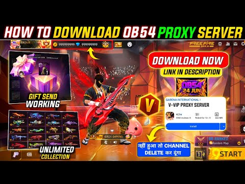 HOW TO DOWNLOAD PROXY SERVER IN FREE FIRE, HOW TO USE PROXY SERVER IN FREE FIRE, VIP PROXY SERVER