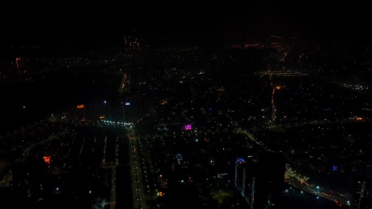 Noida At Night Drone view - YouTube