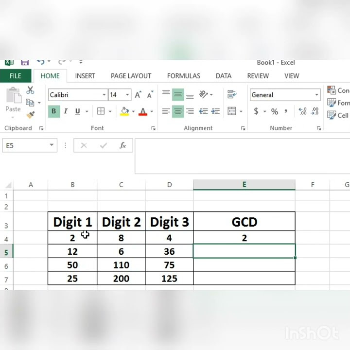 GCD FUNCTION in Excel - YouTube