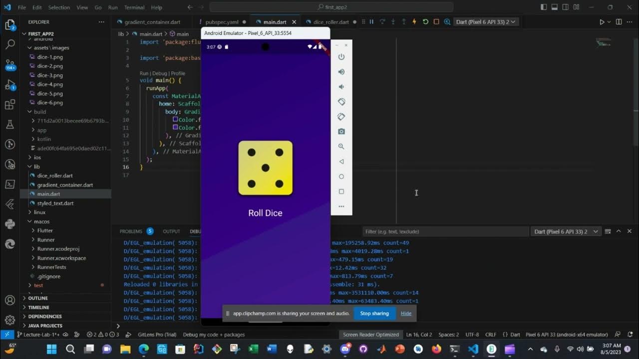 (Section 2: Flutter & Dart Basics I - Getting a Solid Foundation [ROLL DICE APP]) - YouTube