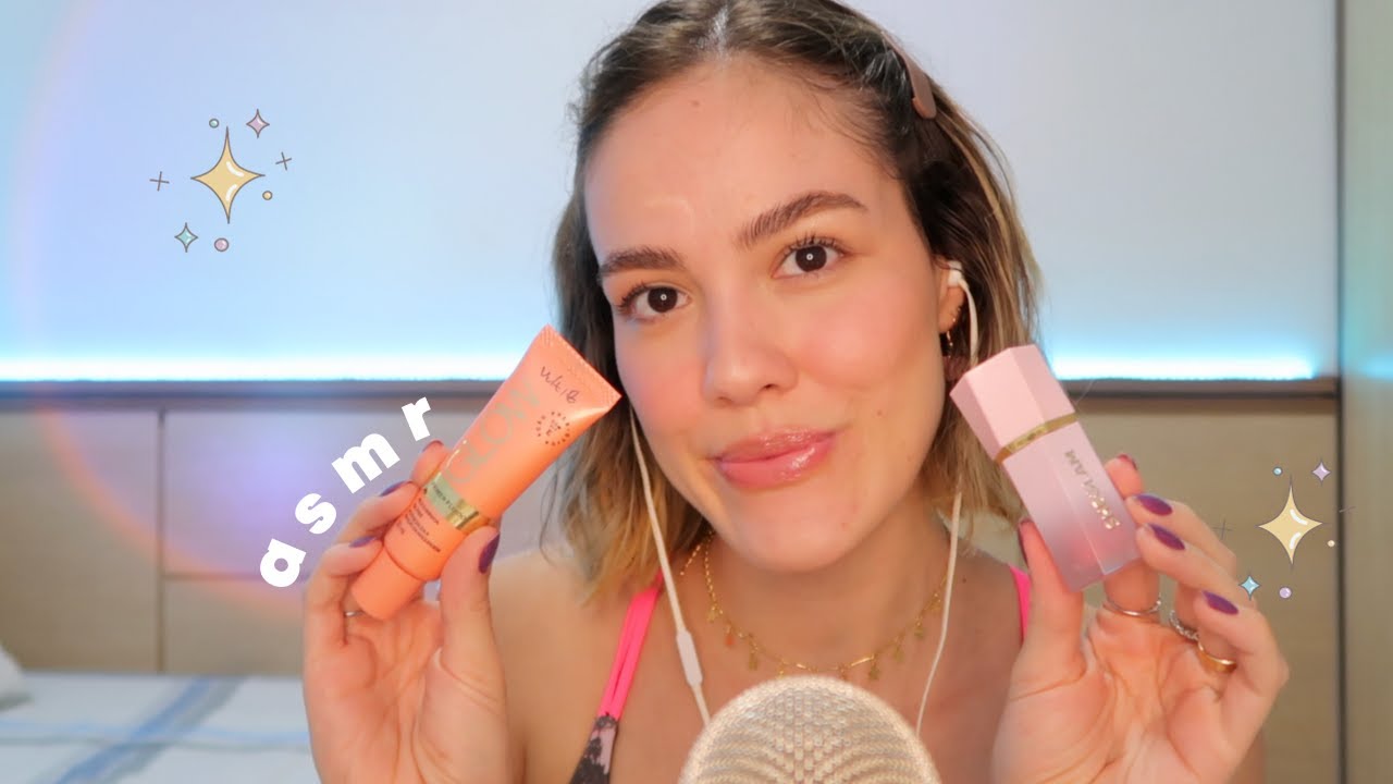 ASMR ME MAQUIANDO COM VOCÊS | SONS DE BOCA E SUSSURROS - YouTube