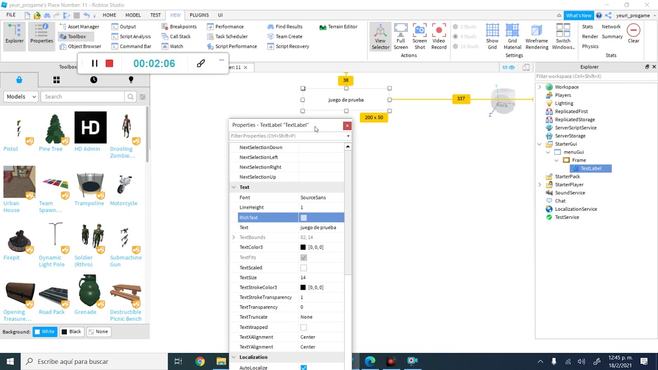 como hacer un boton de play en roblox studios - YouTube