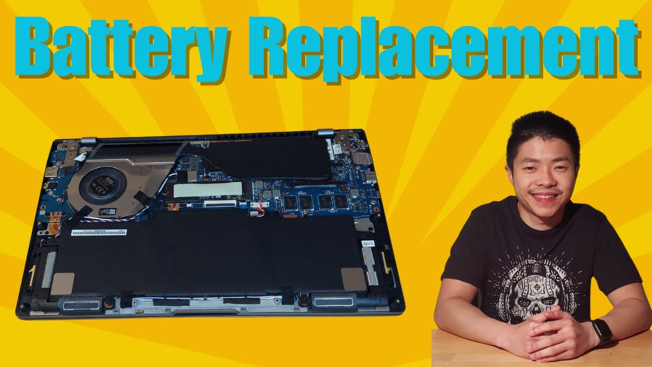 How To Replace Battery Asus Zenbook UM433 Laptop - YouTube