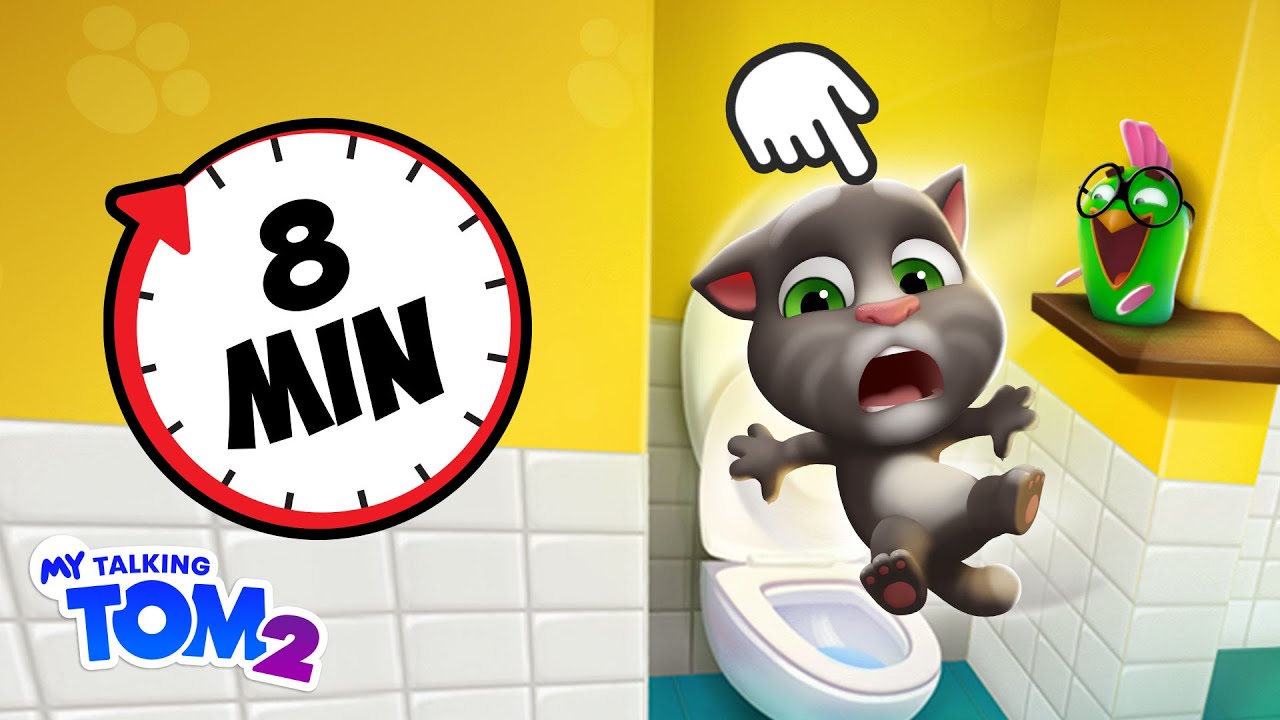 🚽 Crazy Toilet Time in My Talking Tom 2 (NEW Gameplay) - YouTube
