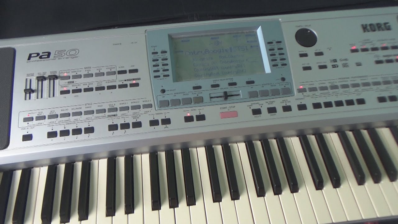 Korg PA 50 synth performing Country Boogie Music Style - YouTube