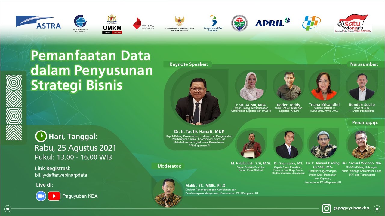 Webinar: Pemanfaatan Data dalam Penyusunan Strategi Bisnis - YouTube
