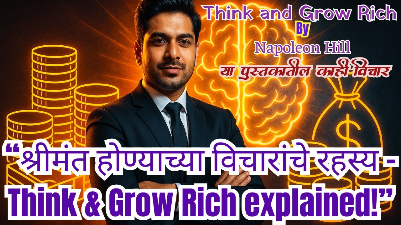 Think & Grow Rich Explained | श्रीमंत होण्याचे विचार | Napoleon Hill ...