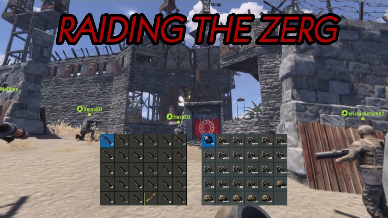 WE ONLINE RAIDED THE LARGEST ZERG BASE ON THE SERVER! - Rust Console ...