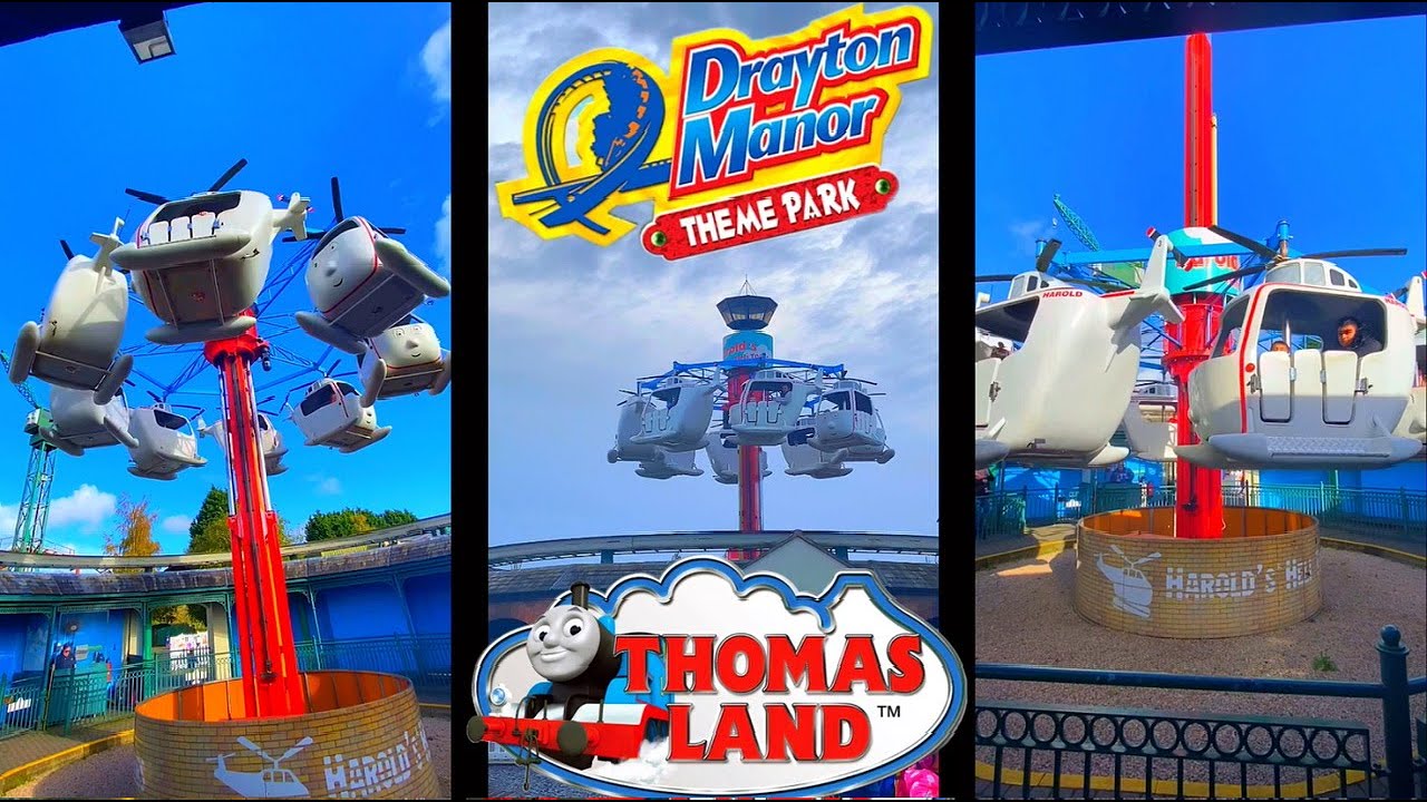 Harold's Helicopter Tours Thomas Land Drayton Manor Theme Park UK - YouTube