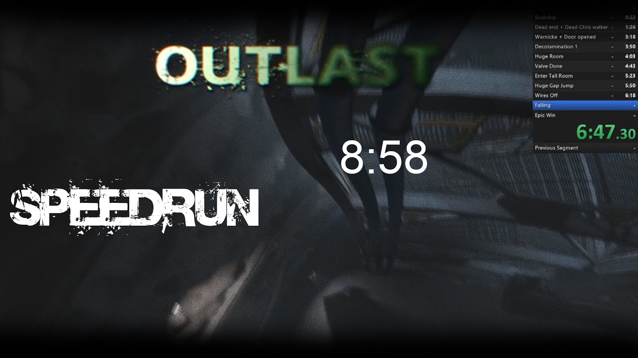 Outlast Speedrun Any% 8:58 (PC) - YouTube
