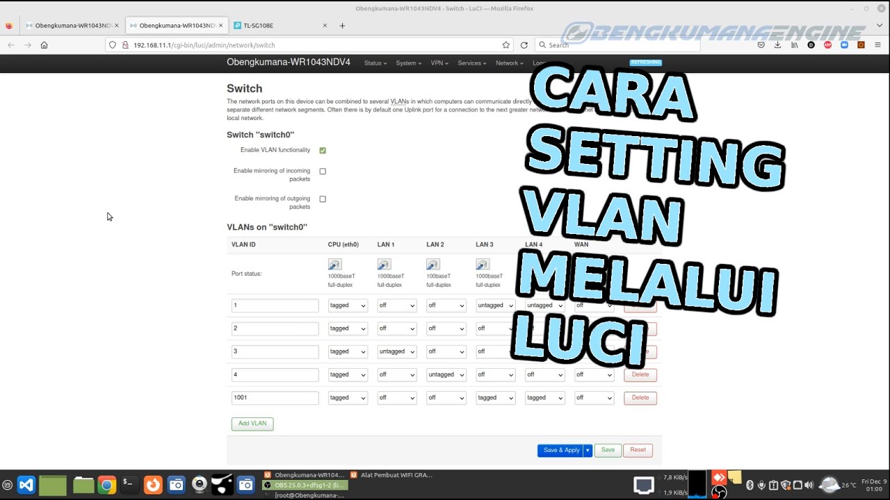 OpenWrt - Cara Setting Vlan - YouTube