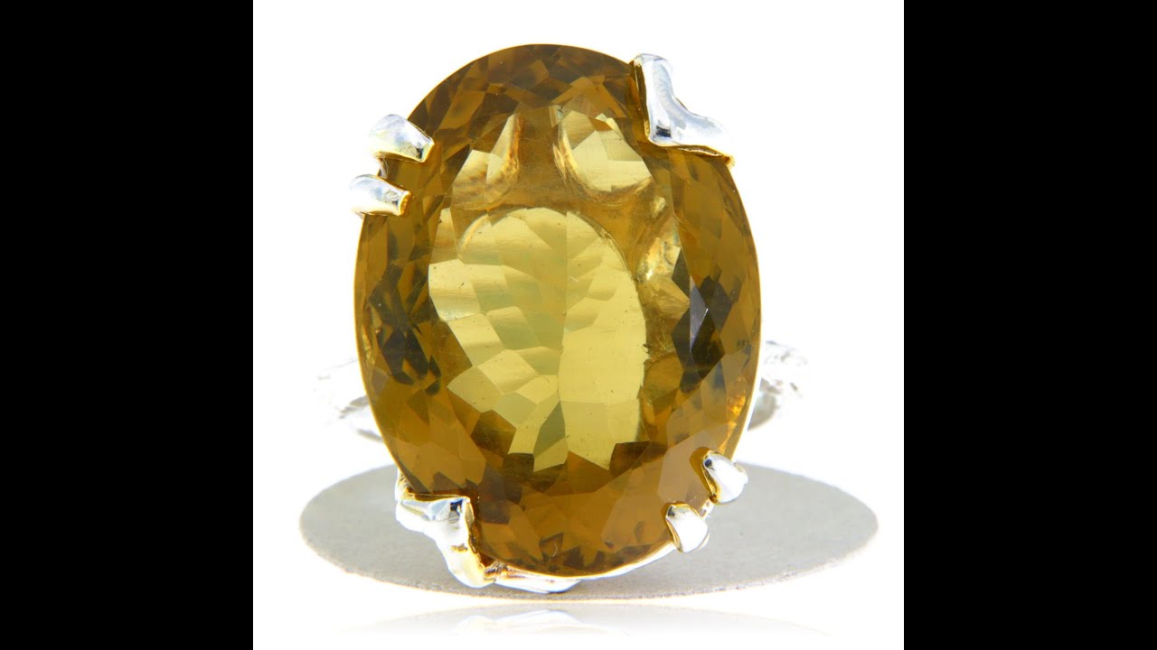 Inel Argint 925 Citrin Natural stilunic.ro - YouTube