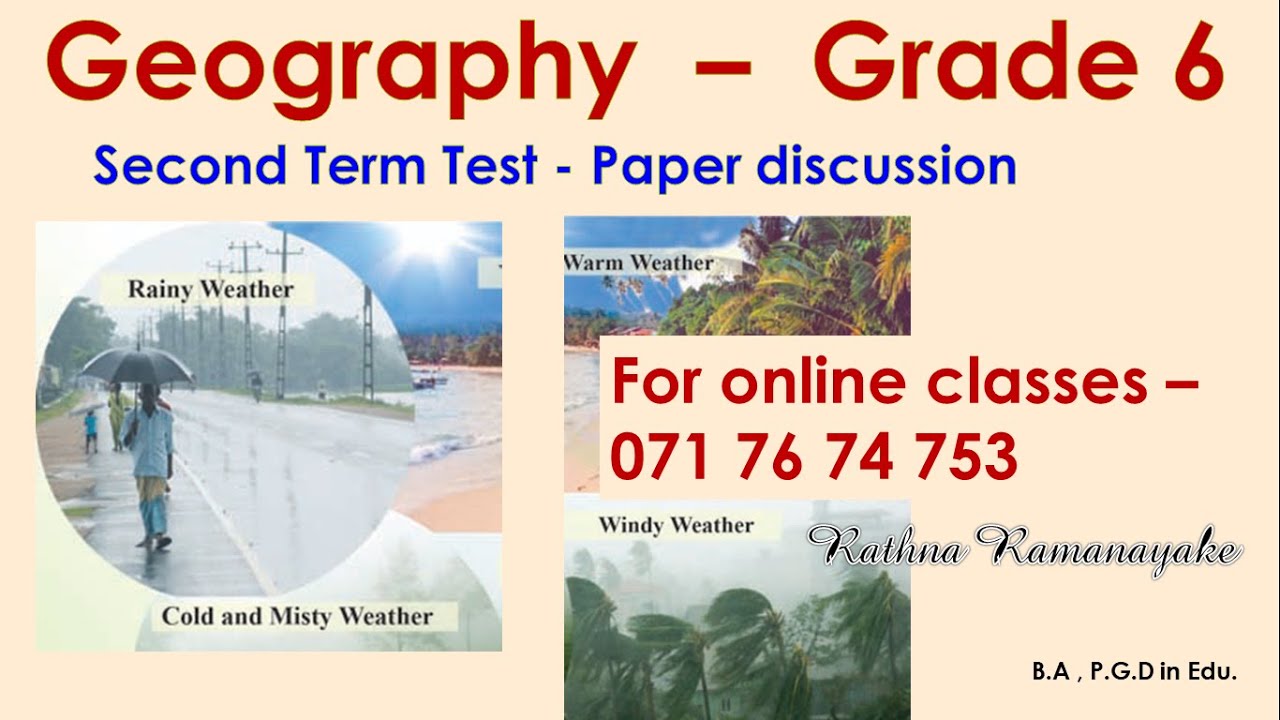 Geography Grade 6 - Second term test Paper discussion - YouTube
