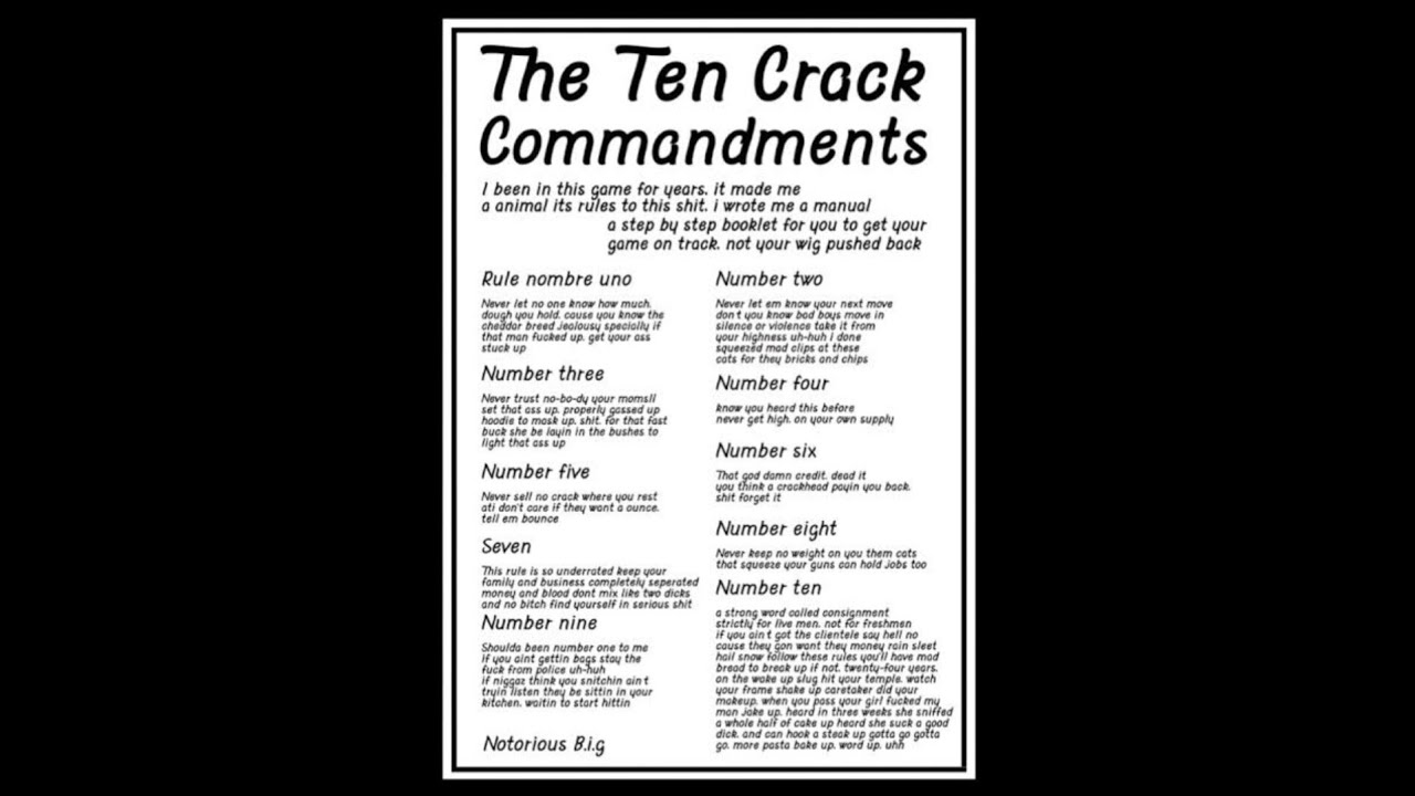The Notorious B.I.G. - The Ten Crack Commandments (Acapella Vocals ...