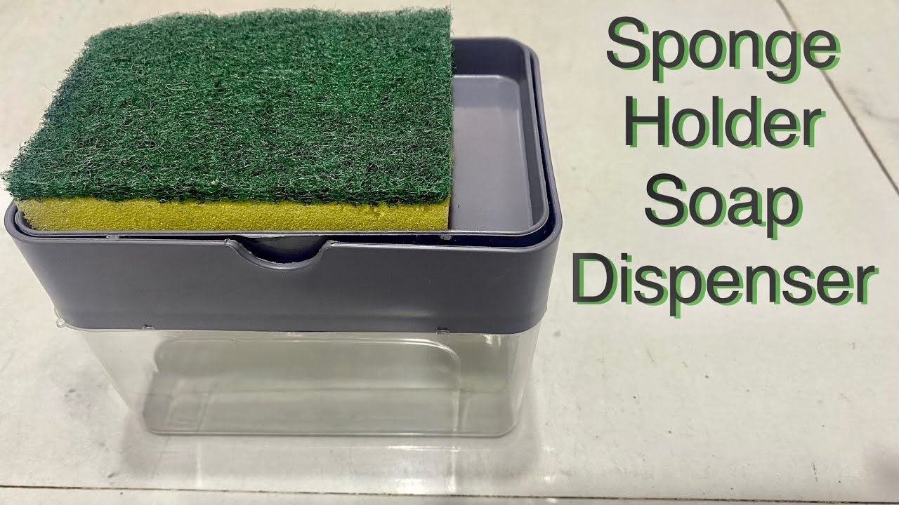 How to use sponge holder soap dispenser for long time लंबा चले - YouTube