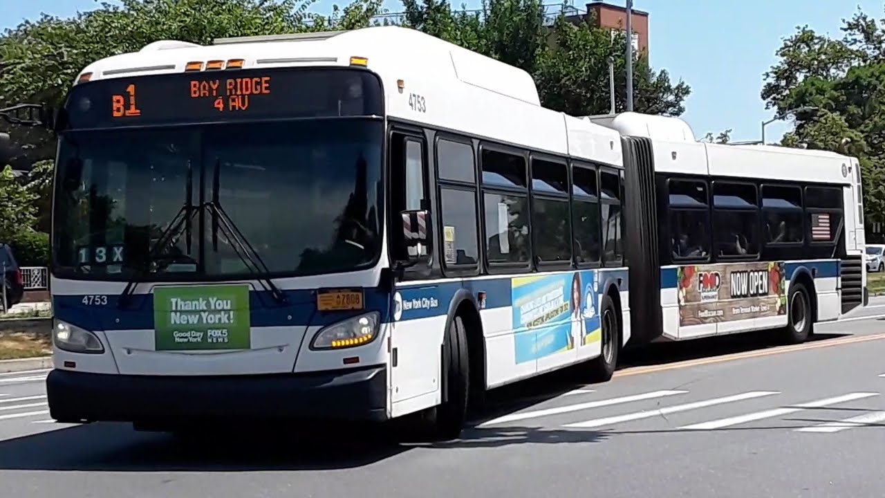 MTA: New Flyer XD60's, XD40's on the B1 @ Avenue X & Ocean Parkway ...