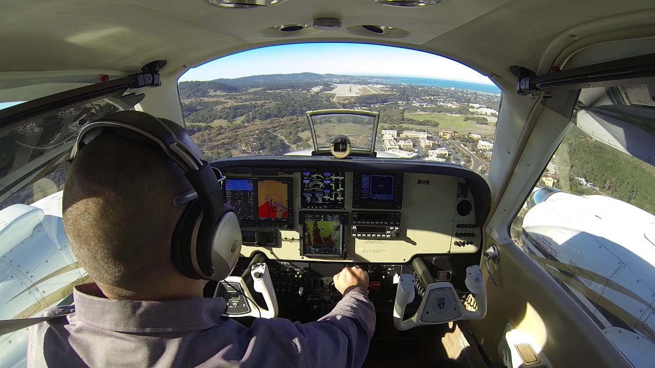 Landing BE-58 at KMRY - YouTube