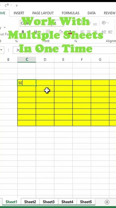 How to Select Multiple sheet in Excel | Work with Multiple sheet - YouTube