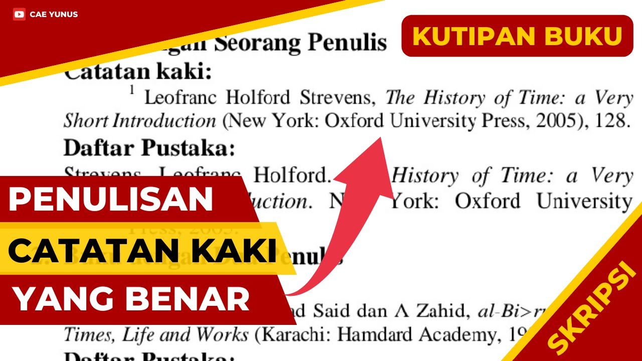 Cara Penulisan Footnote Yang Benar dari Buku || Eps. 38 - YouTube