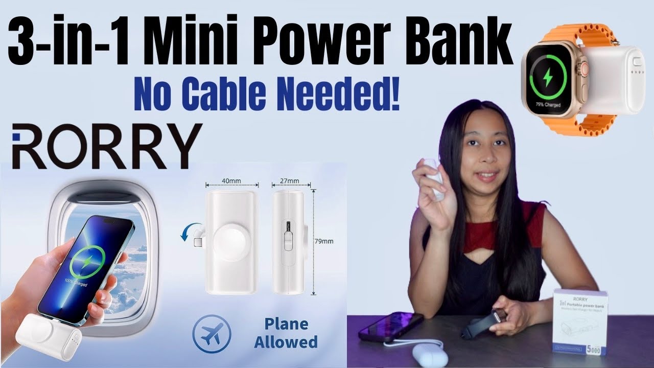 RORRY Mini Power Bank • Apple Watch, iPhone, AirPods (No Cable Needed ...