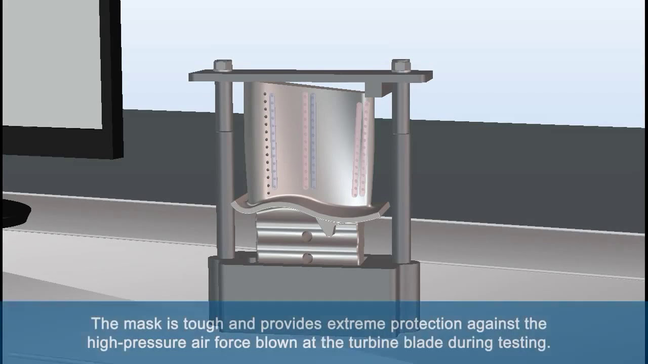 Masking resin for air flow testing of turbine blades - YouTube