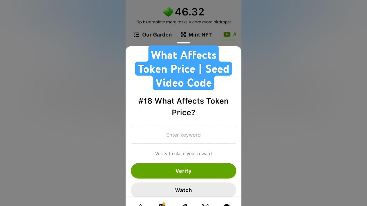 What Affects Token Price | Seed Video Code - YouTube