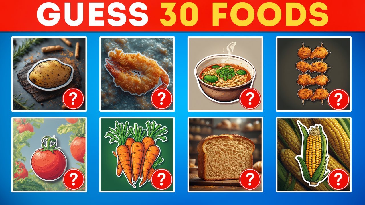 😱 Can You Guess the Food in 5 Seconds?! 🌮🍕🍔 Top 30 Yummy Foods! - YouTube