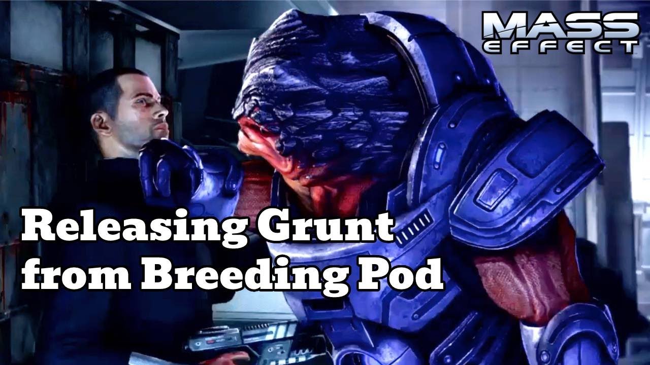 Releasing Grunt from Breeding Pod in Mass Effect 2 - YouTube