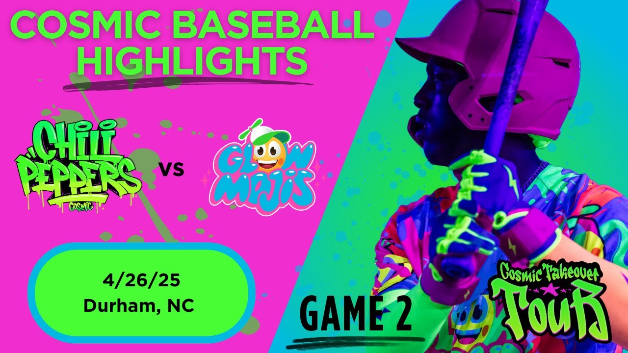 Cosmic Baseball Highlights – 4/26/25 – Cosmic Chili Peppers vs. Glow ...