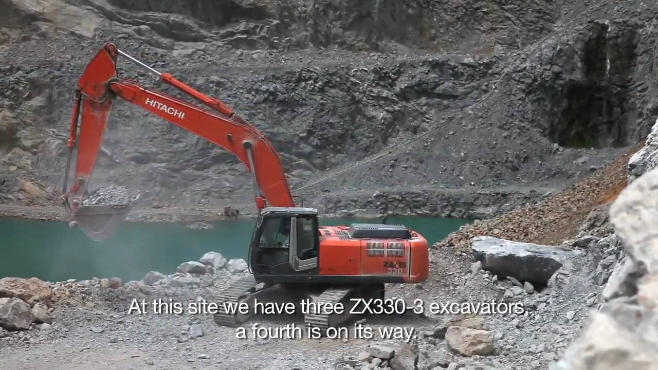 Hitachi Excavator Zaxis ZX330-3 AOC Morocco - YouTube