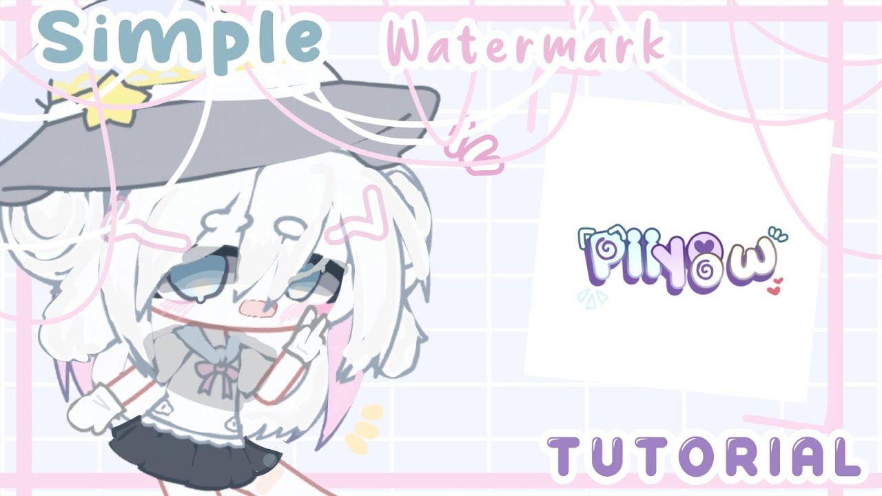ꉂ(ˊᗜˋ*)♡ Simple Watermark Tutorial // Gacha Tutorial ☔ - YouTube