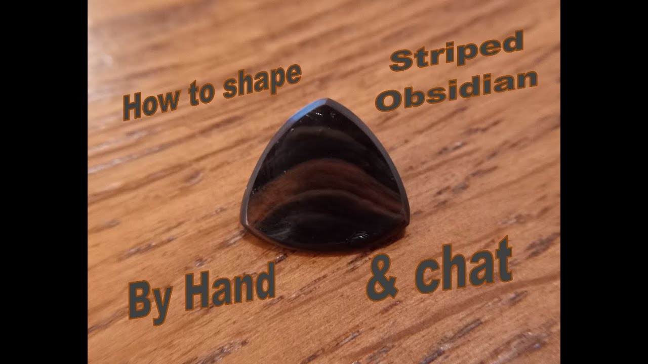 How to cut gems by hand! Striped Obsidian - YouTube