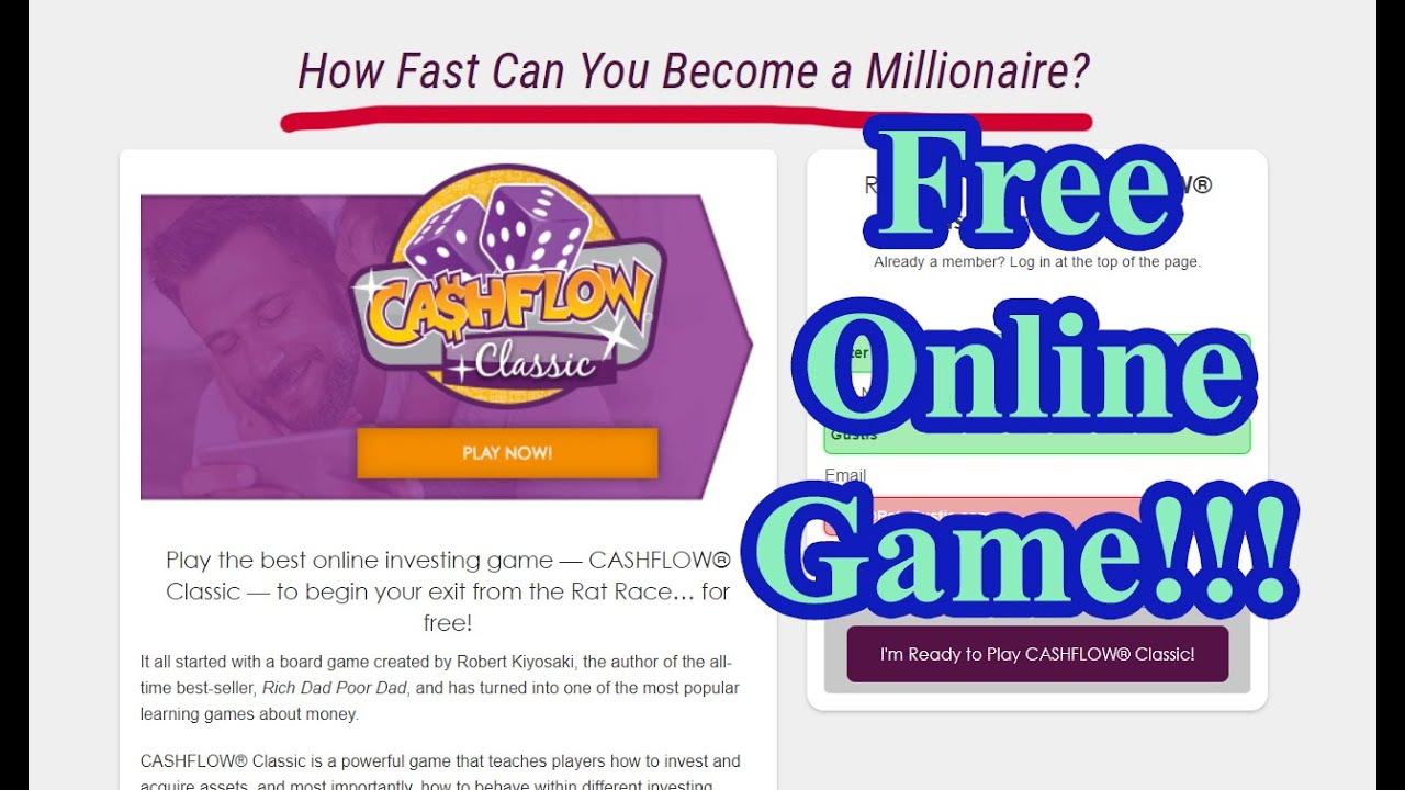 Free Financial Education During The Quarantine Cash Flow Game - YouTube