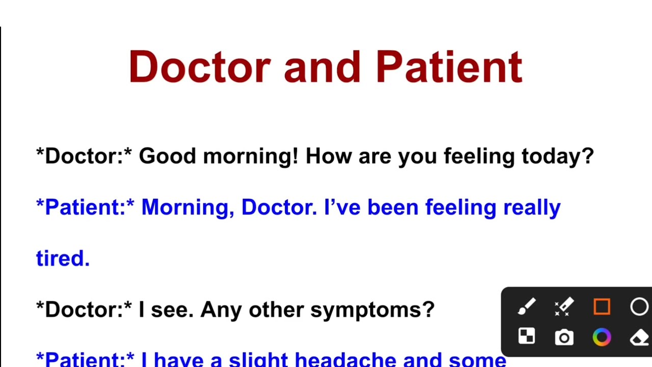 Doctor and Patient Dialogue Writing in English || Dialogue writing in ...