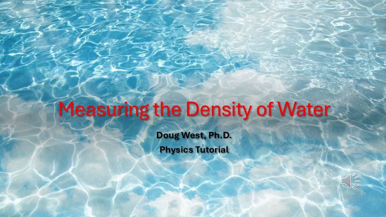 Measuring the Density of Water | Simple Physics Demo - YouTube