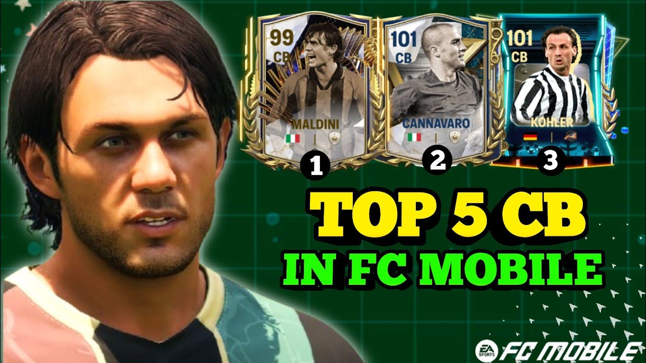 TOP 5 BEST CB IN FC MOBILE 🐐🤯| BEAST CENTER BACK IN FC MOBILE ...