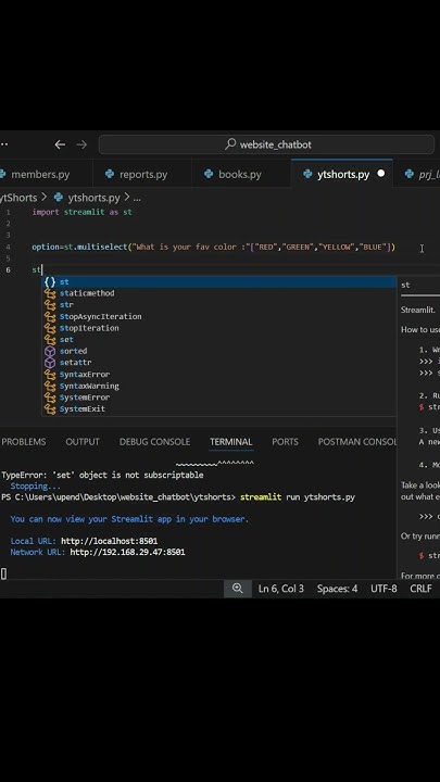 How To Use St Multiselect Pythonshorts Shorts Youtube