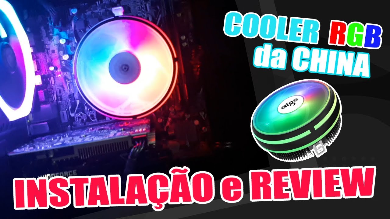 Aigo Lair [Unboxing, Instalação e Review] CPU Cooler RGB da China - YouTube