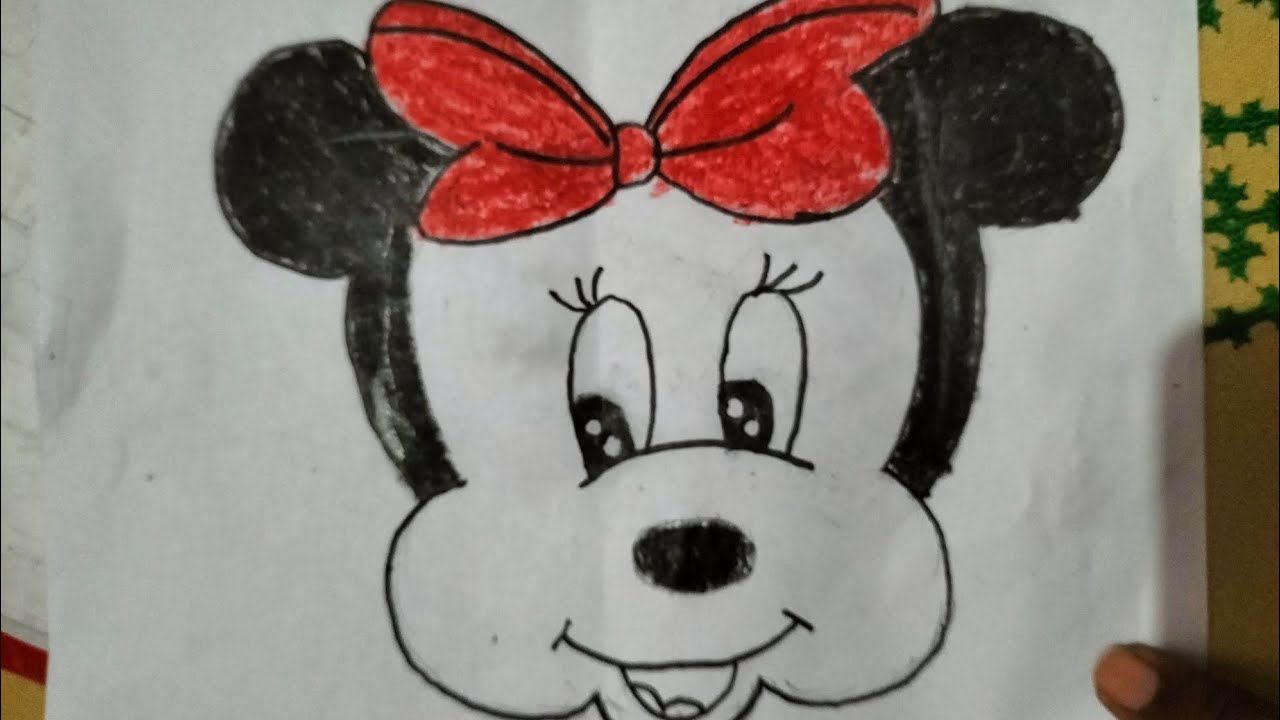 How to draw Mikey mouse/ Mikey mouse drawing/easy drawing step by step ...