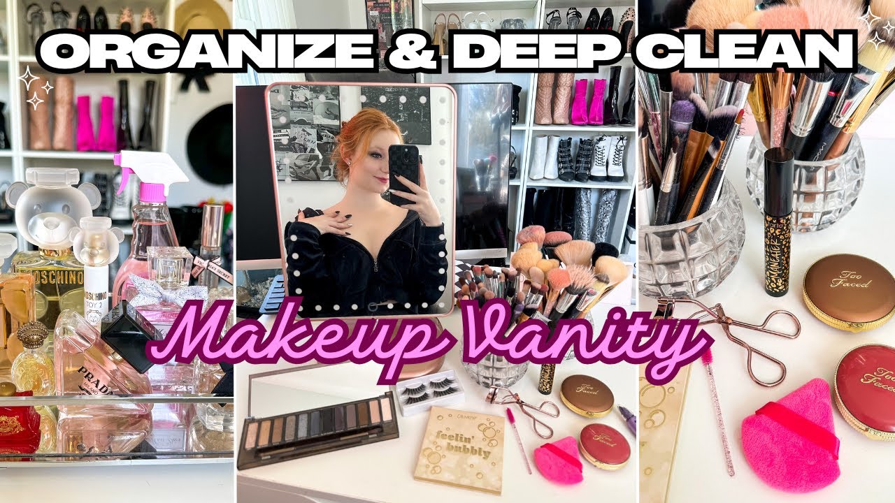 This Took HOURS... Decluttering My ENTIRE Makeup Collection | Vanity ...