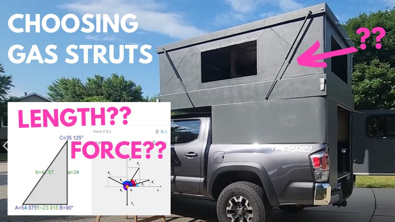 Raising the Roof: A Guide to Gas Strut Sizing in Pop-up Builds - YouTube